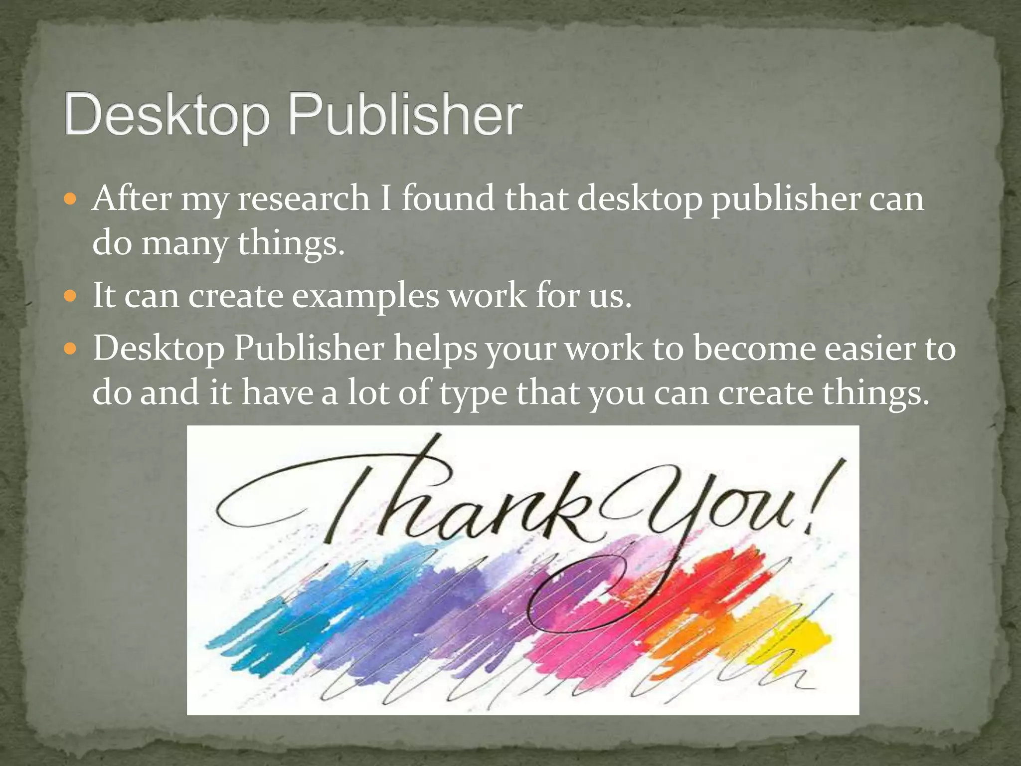 Desktop publishing (power point) | PPTX