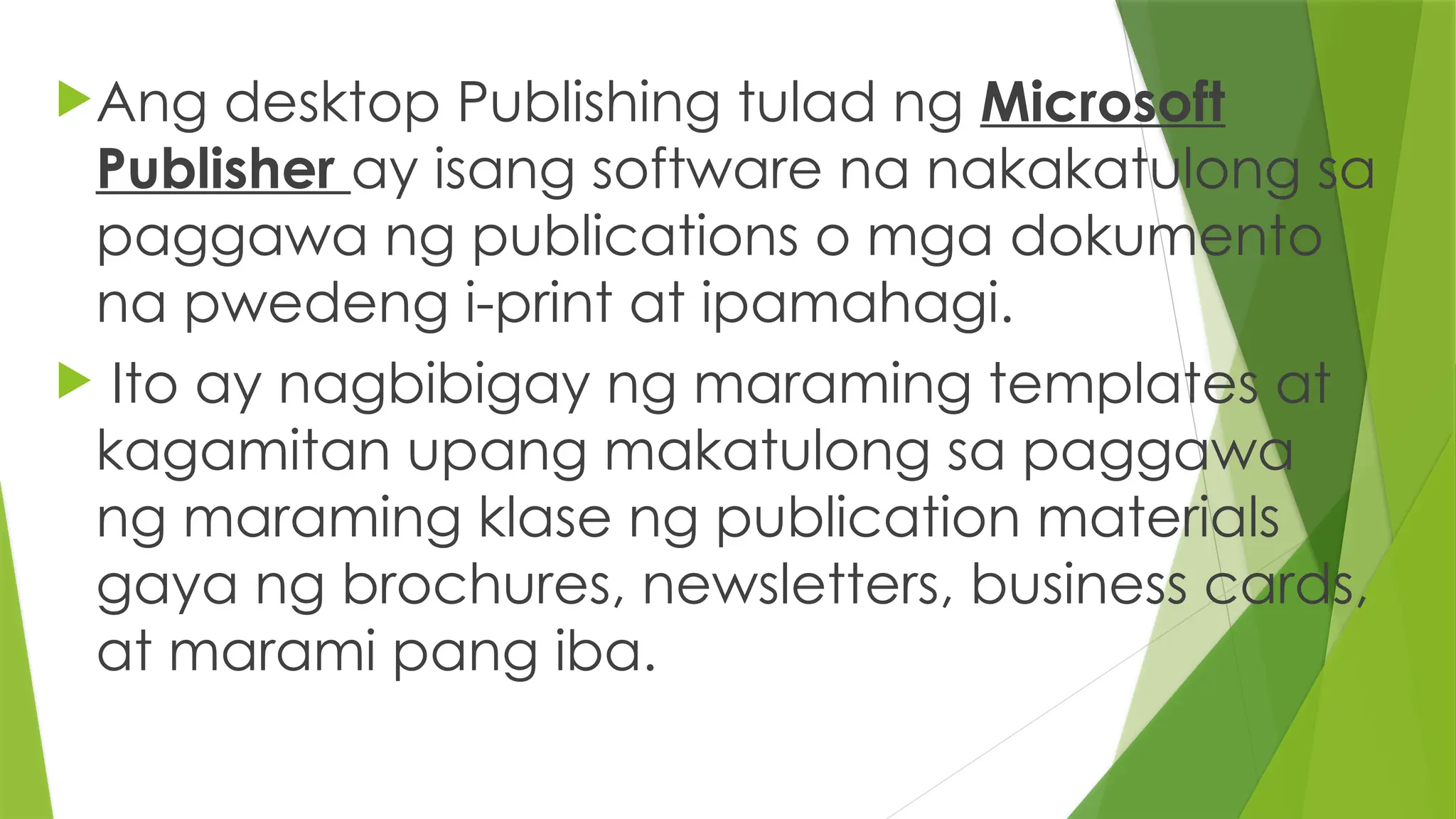 Desktop Publisbhing Software Microsoft Publisher Interfacer | PPTX