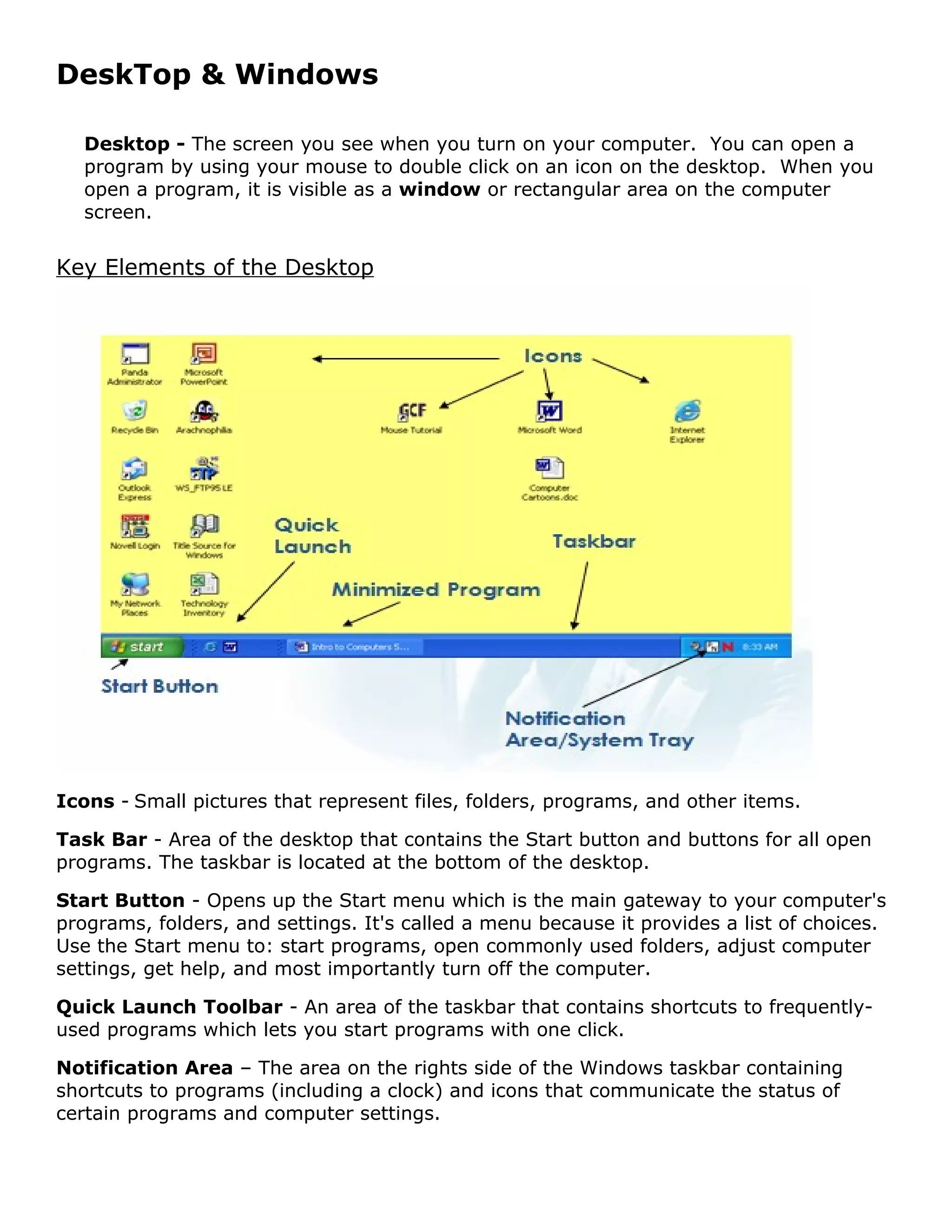 Desktop & Windows handout | PDF