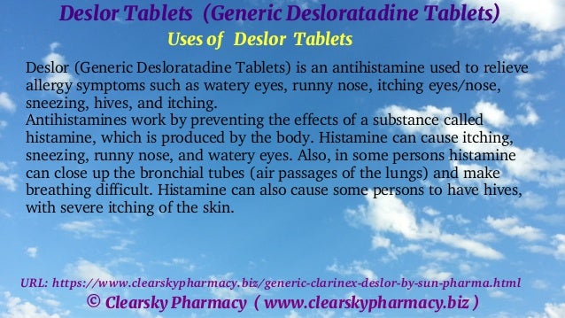 Deslor Tablets (Generic Desloratadine Tablets) | PDF