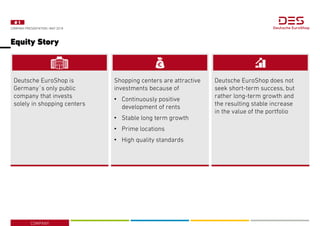 Deutsche EuroShop | Company Presentation | 05/18 | PPT
