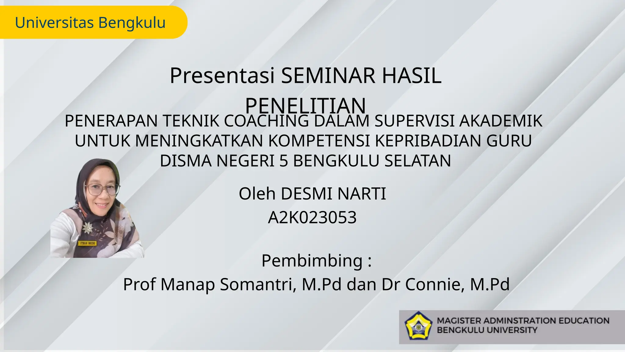 contoh presentasi seminar hasil tesis ya | PPTX