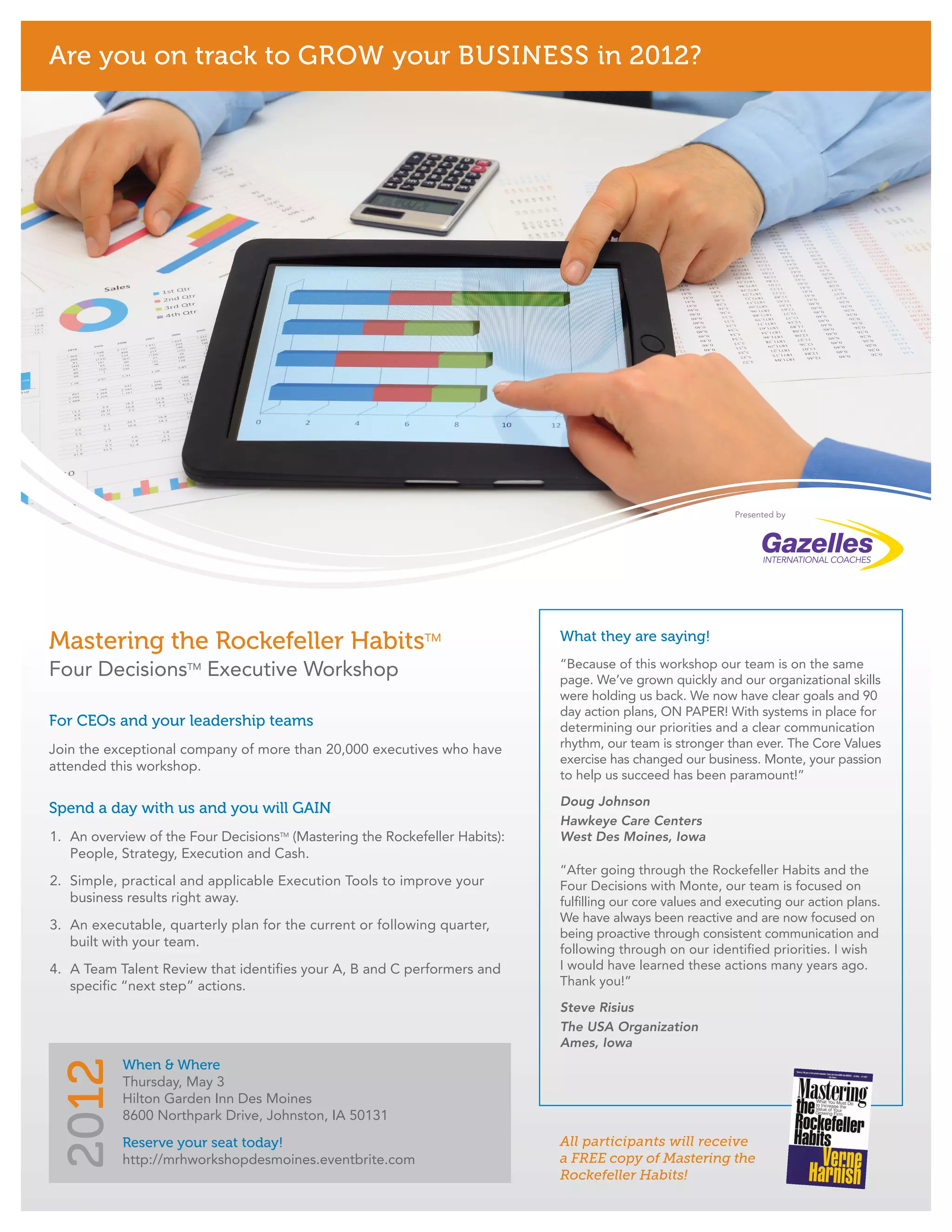 Mastering The Rockefeller Habits | Business Workshops Des Moines | PDF