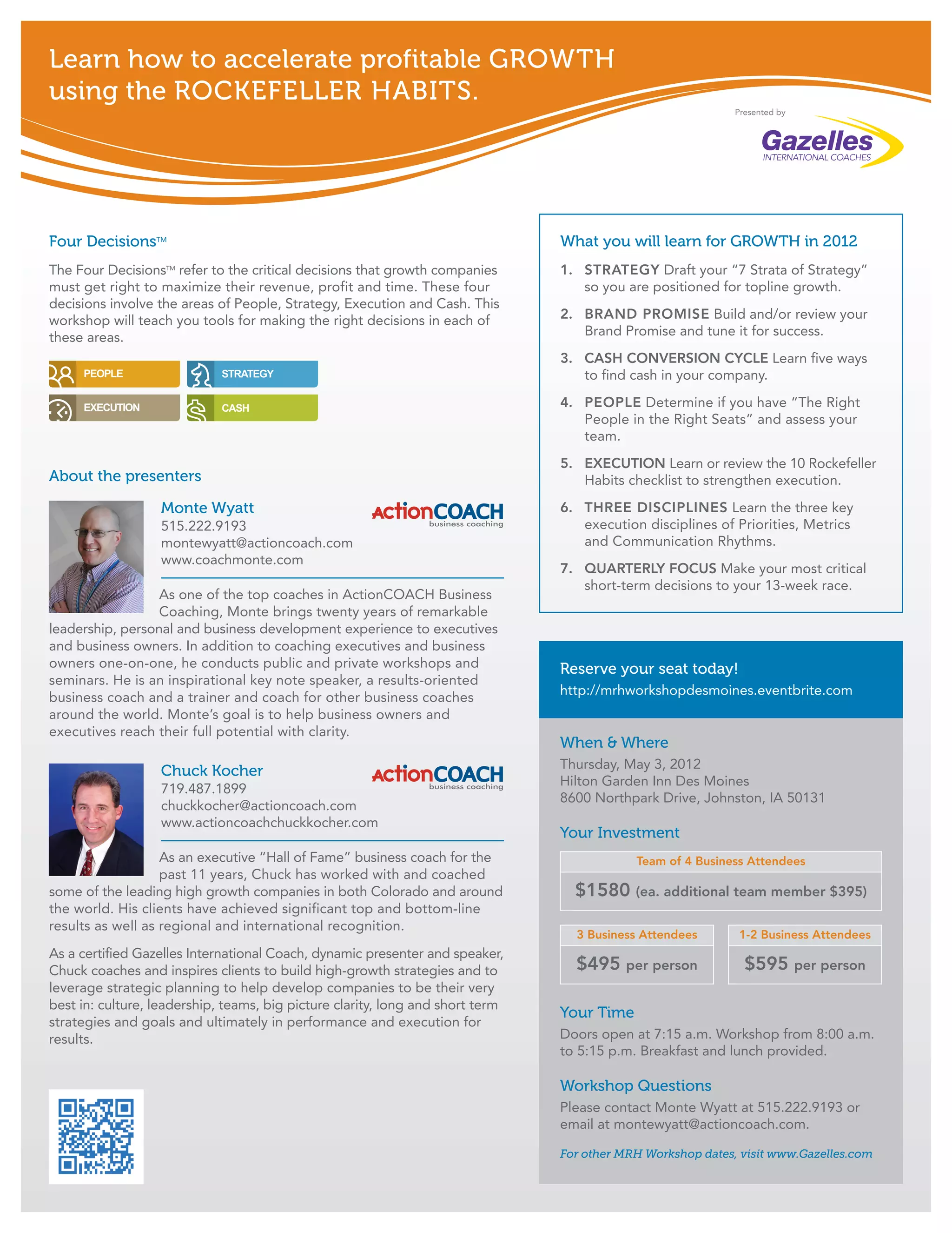 Mastering The Rockefeller Habits | Business Workshops Des Moines | PDF