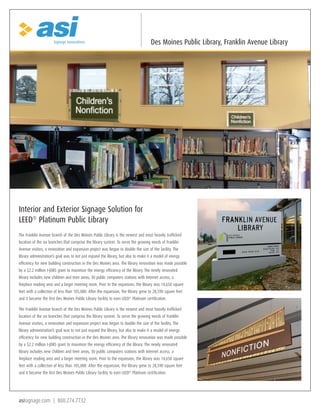 Des Moines Public Library Franklin Avenue | PDF