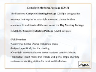 The Desmond Meeting Brochure | PPT