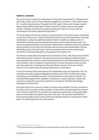 The circular economy - benefits to South African supply chains | PDF