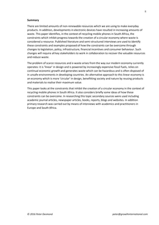 The circular economy - benefits to South African supply chains | PDF