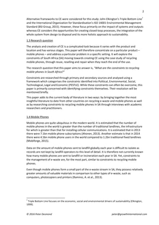 The circular economy - benefits to South African supply chains | PDF
