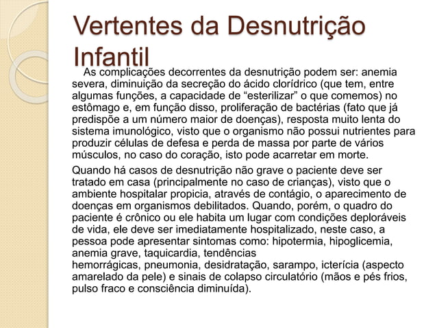 Desnutrição Infantil | PPTX | Nutrition | Healthy Living