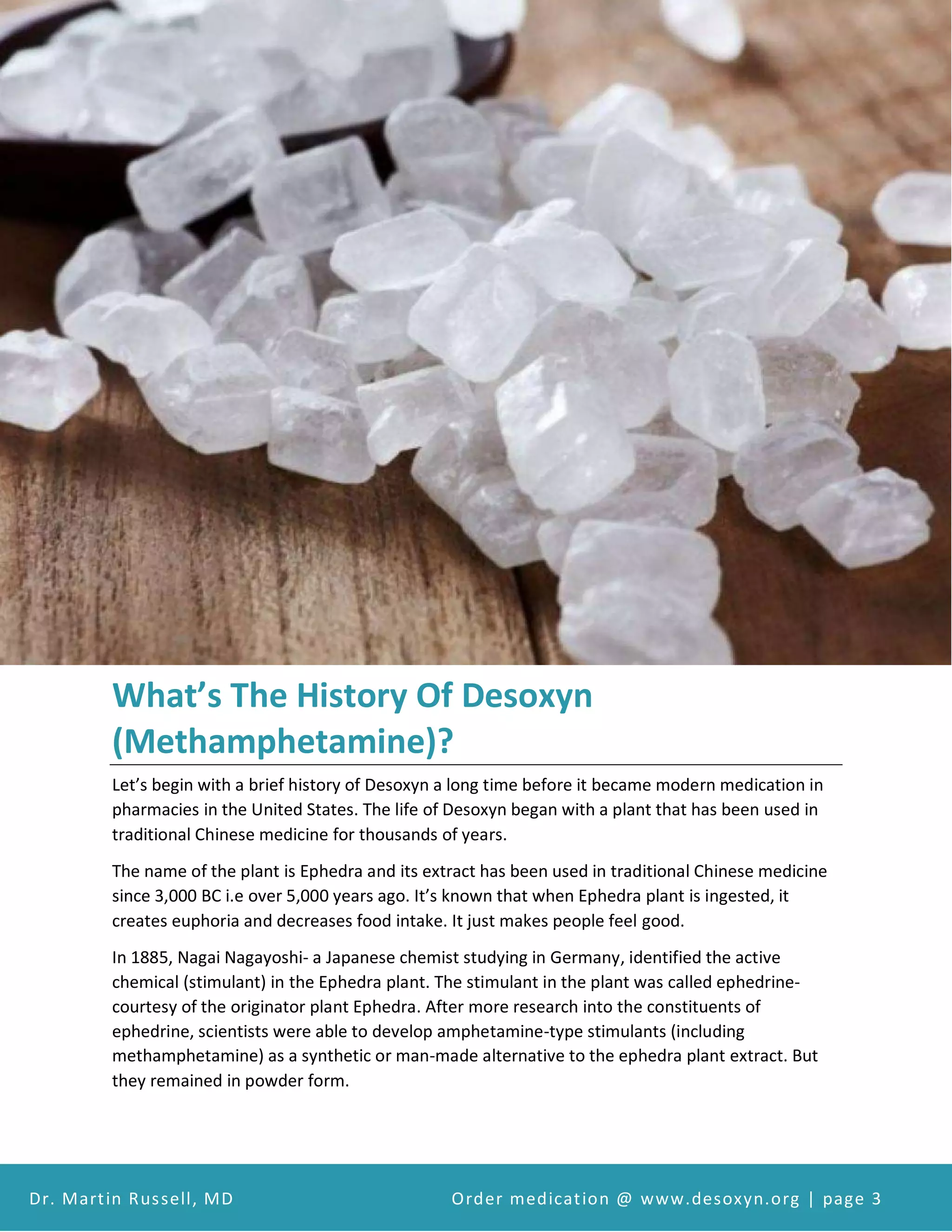 Desoxyn crystal methamphetamine - handbook | PDF