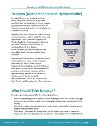 Desoxyn crystal methamphetamine - handbook | PDF