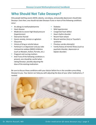 Desoxyn crystal methamphetamine - handbook | PDF