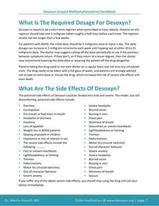 Desoxyn crystal methamphetamine - handbook | PDF