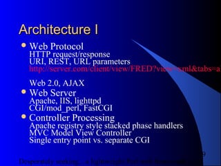 Desperately seeking a lightweight Perl framework | PPT | Web Development | Internet