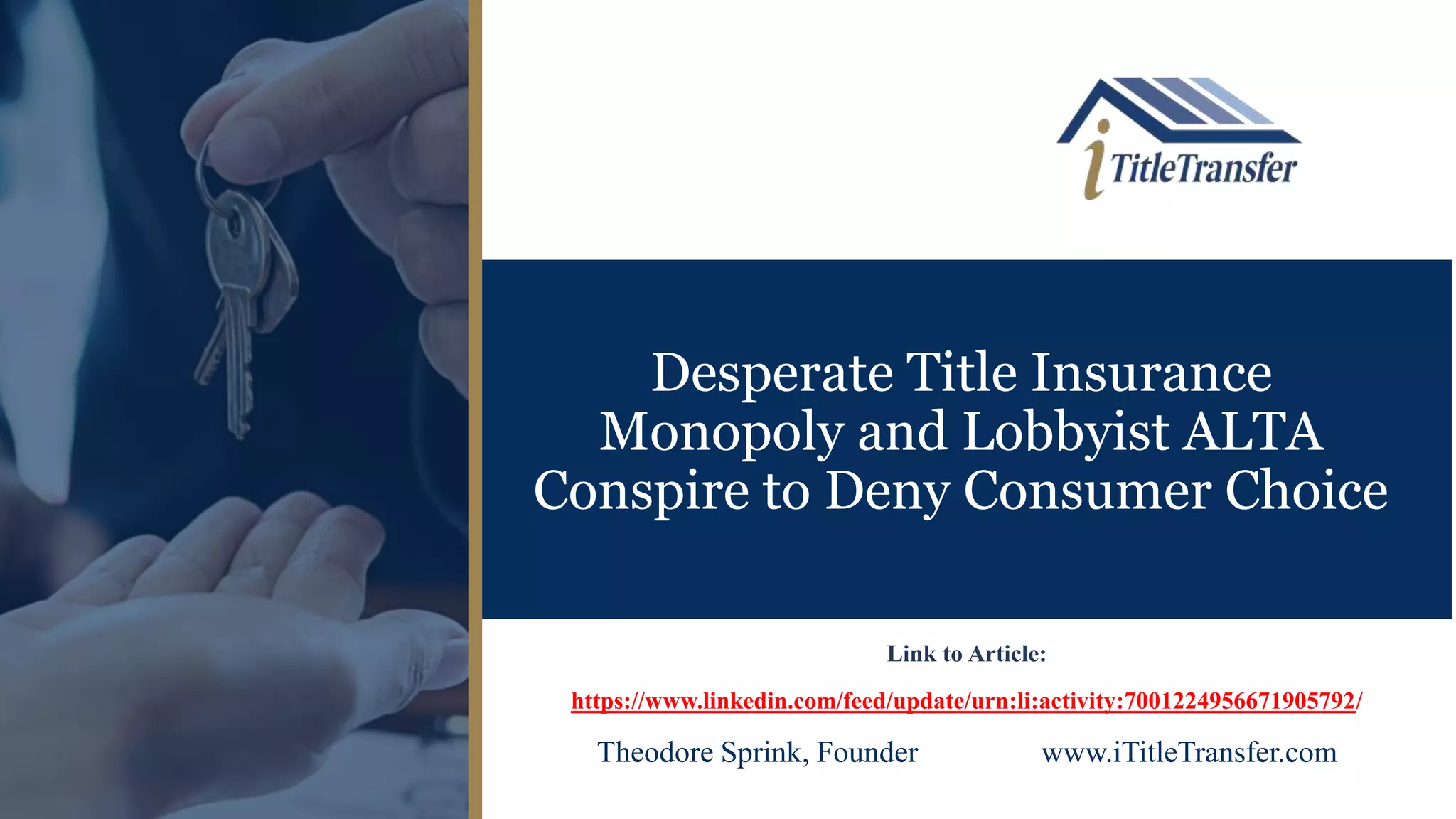 Desperate Title Insurance Monopoly Denies consumer Choice | PPT