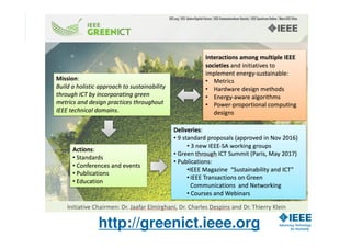 The IEEE Green & Sustainable ICT initiative | PDF