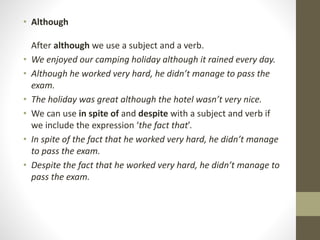 Despite, in spite of, although | PPTX