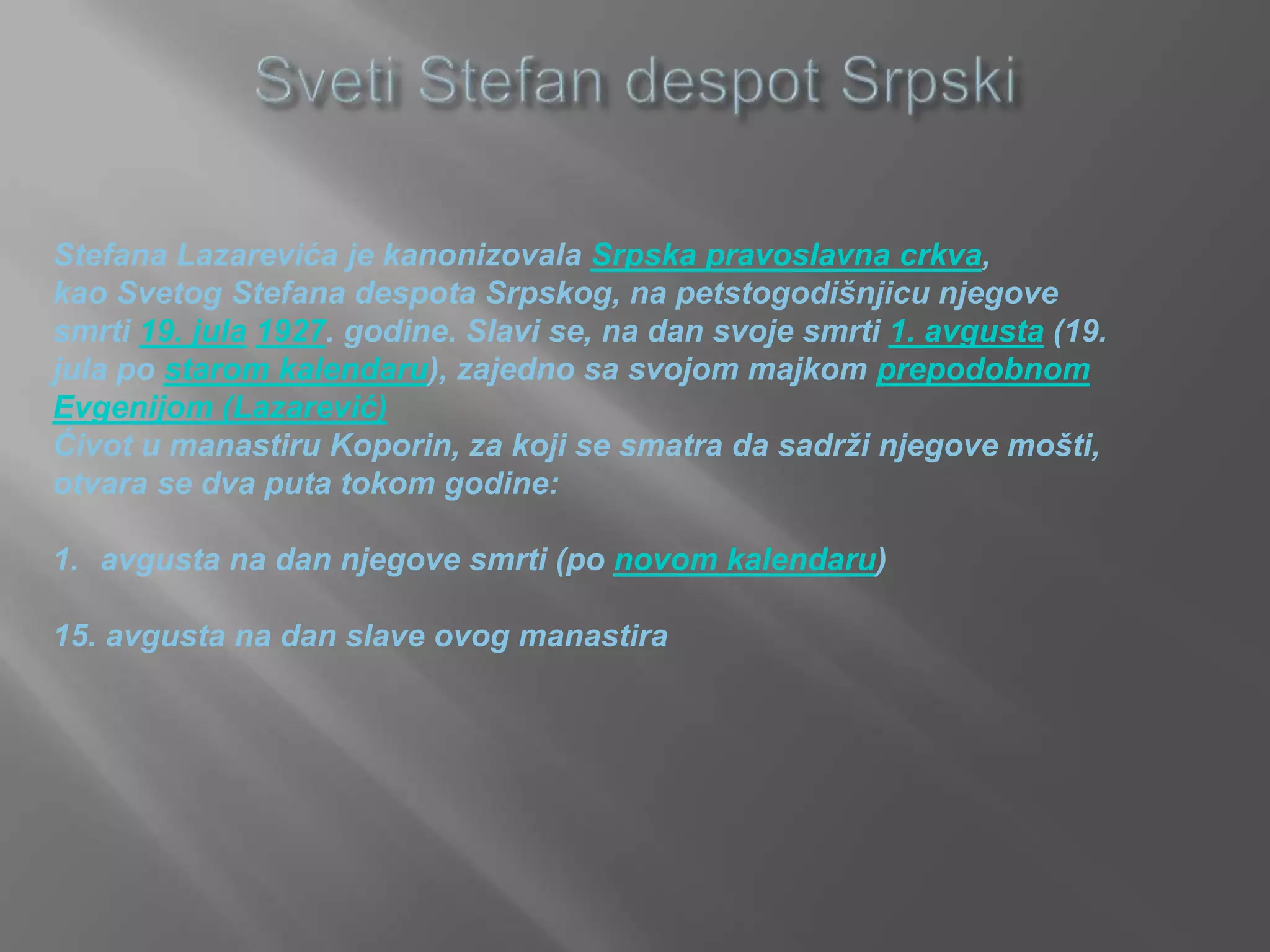 Despot Stefan Lazarevic | PPTX