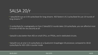 Salsa20 Cipher | PPTX