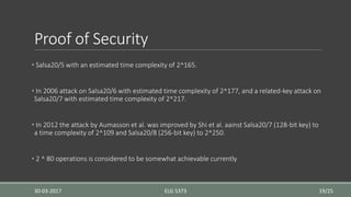 Salsa20 Cipher | PPTX