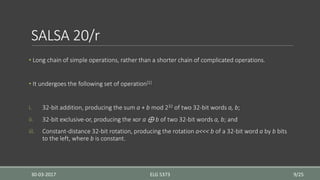 Salsa20 Cipher | PPTX