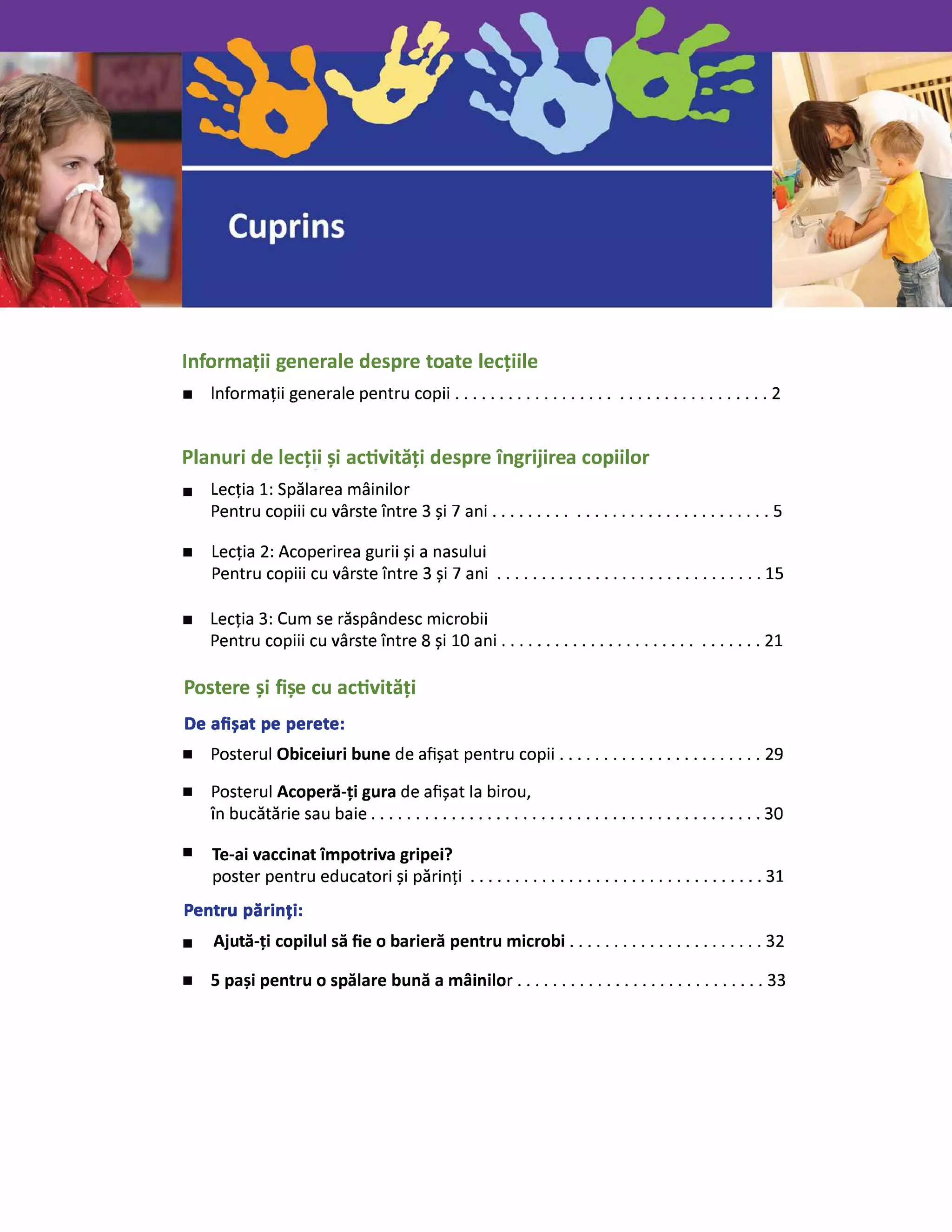 Despre gripă - lecții pentru copii | PDF