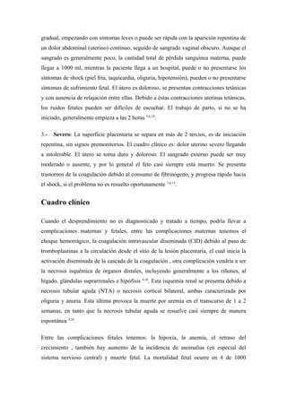 Desprendimiento placentario | PDF