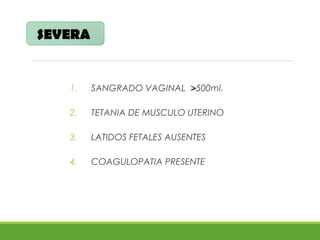 Desprendimiento prematuro de placenta | PPT