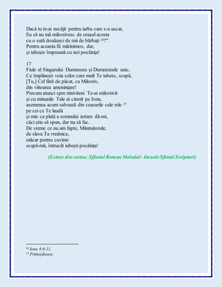 Sfântul Roman Melodul - Despre profetul Iona şi despre pocăinţa cetăţii ...