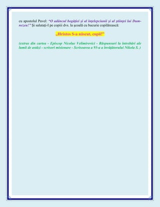 Naşterea Domnului - Despre pricina pentru care Hristos a trebuit să se ...