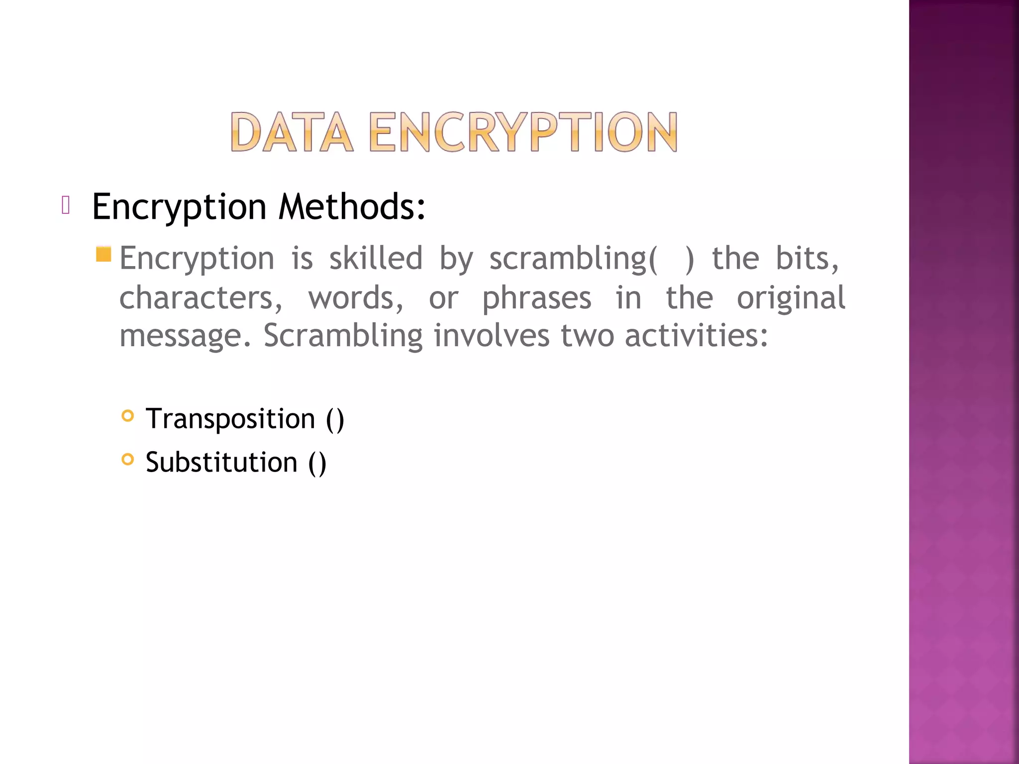 DES (Data Encryption Standard) pressentation | PPT