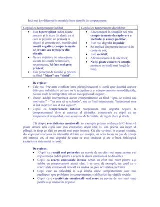 Despre temperamentul copilului | DOC