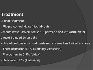 Desquamative gingivitis- lesions on the gingiva | PPTX