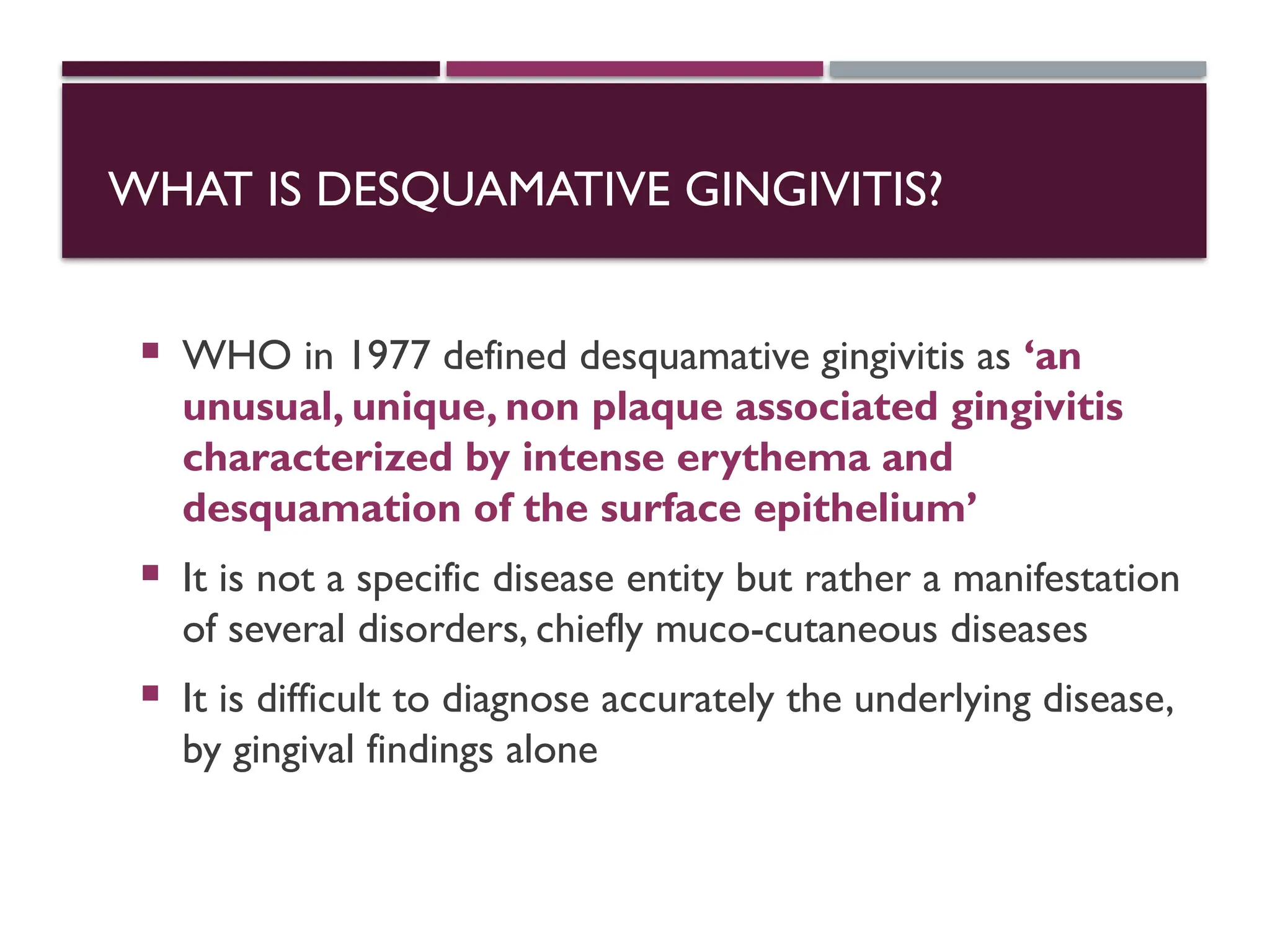 Desquamative gingivitis types and management | PPTX