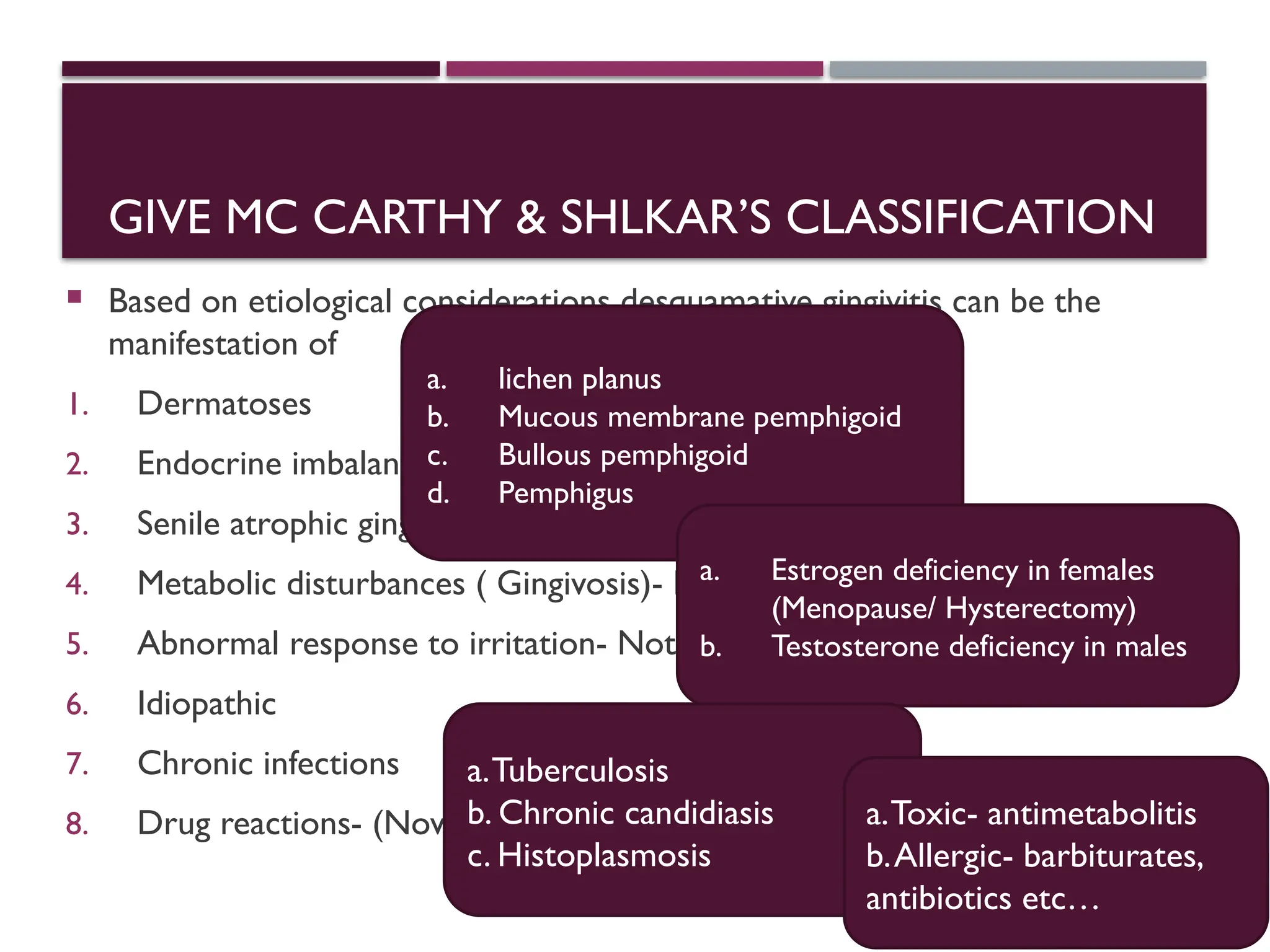 Desquamative gingivitis types and management | PPTX