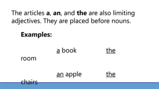 Descriptive and Limiting Adjectives for grade 2 learners.pptx