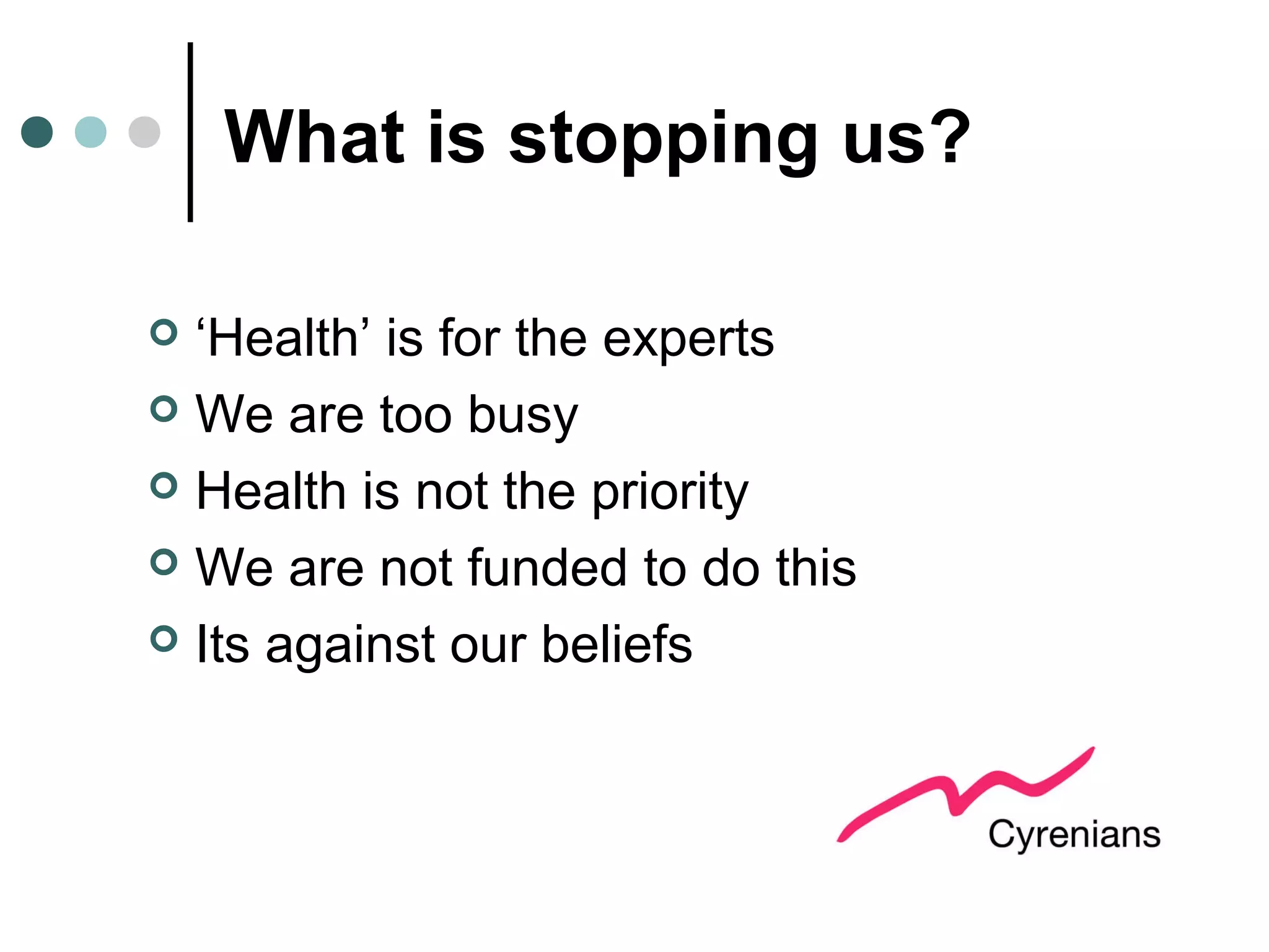 Health Promotion for People Experiencing Homelessness: What Workers Can ...