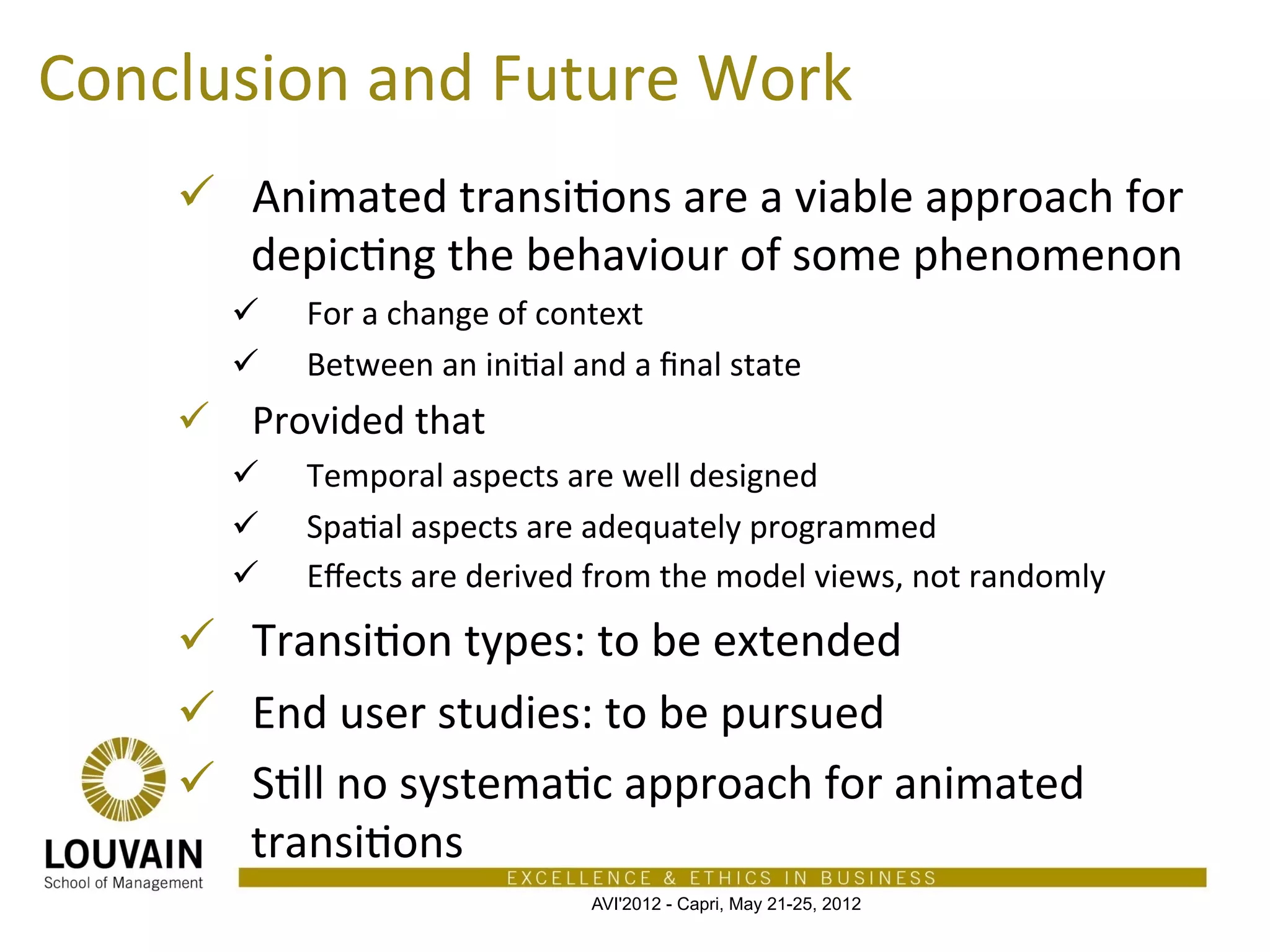 Animated transitions across UI views | PDF