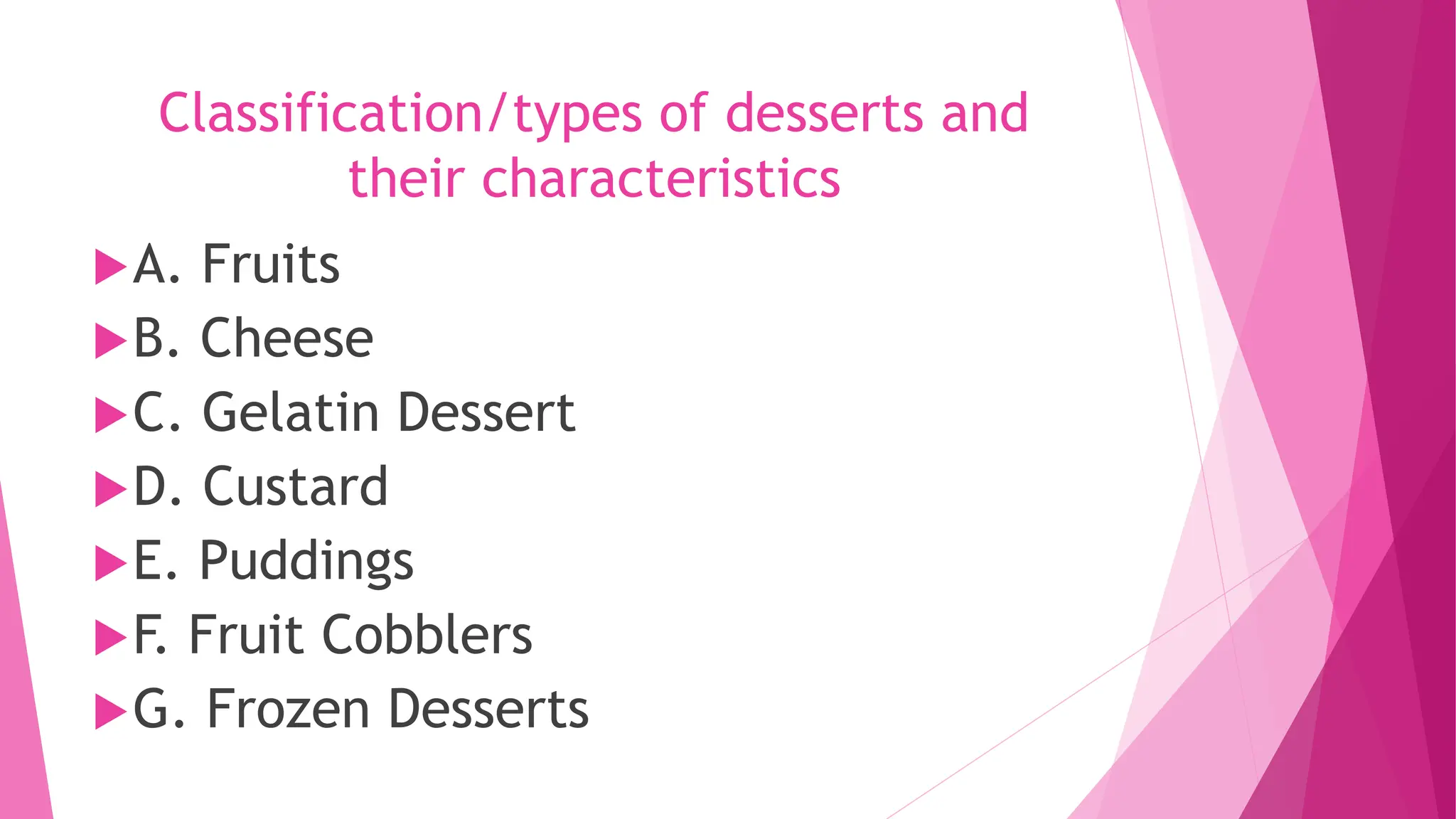 COOKERY 1 - DESSERT DISHES ( LO1. MISE EN PLACE) | PPTX