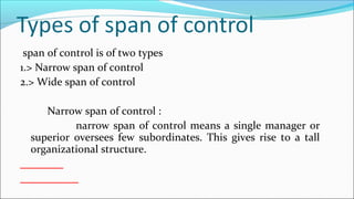 span of control, centralization, decentralization | PPT