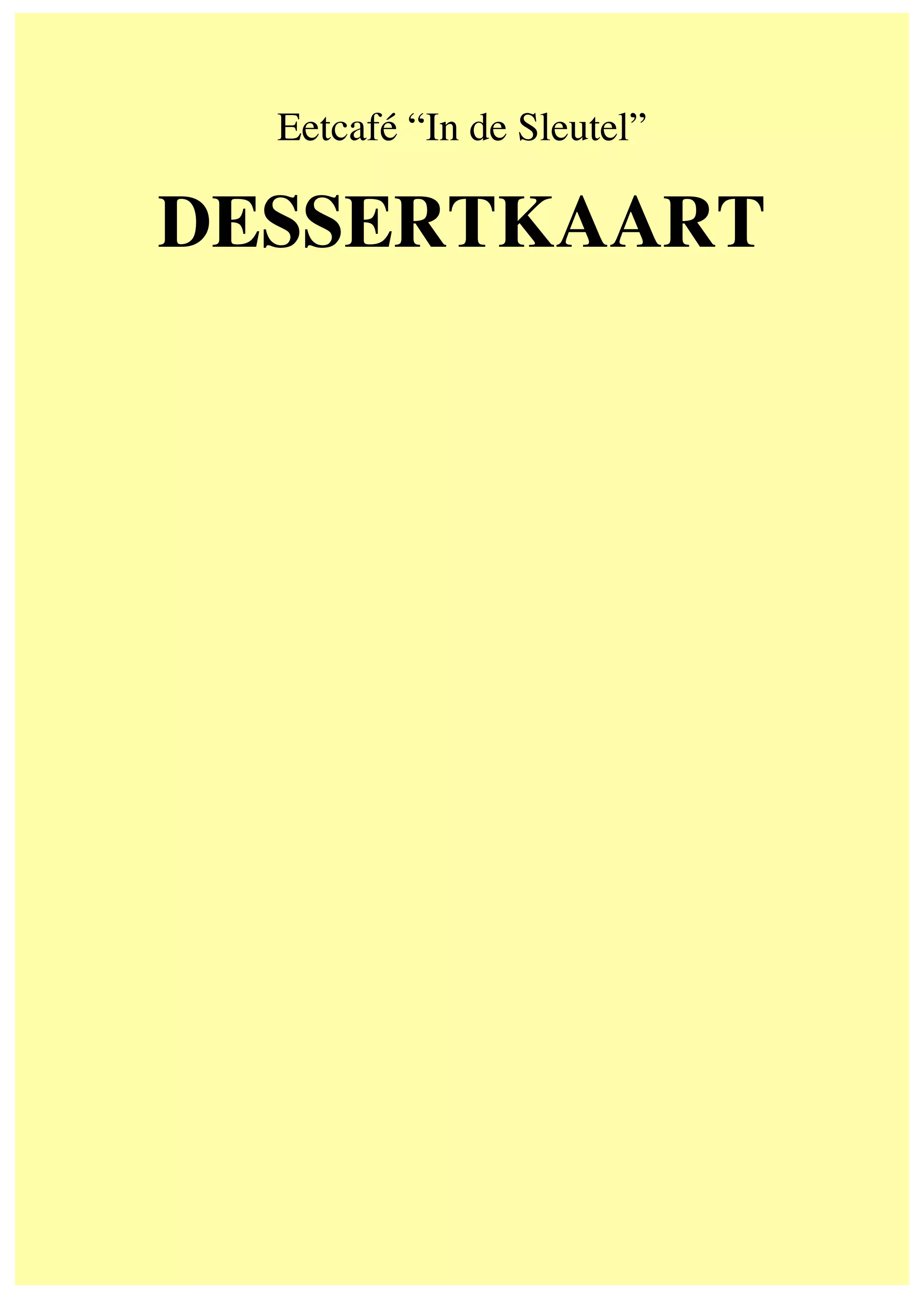 Dessertkaart | PDF