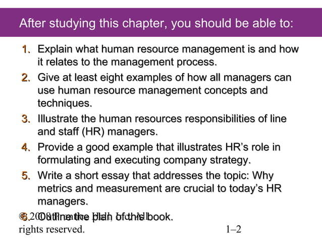 HRM Dessler CH# 01 | PPT