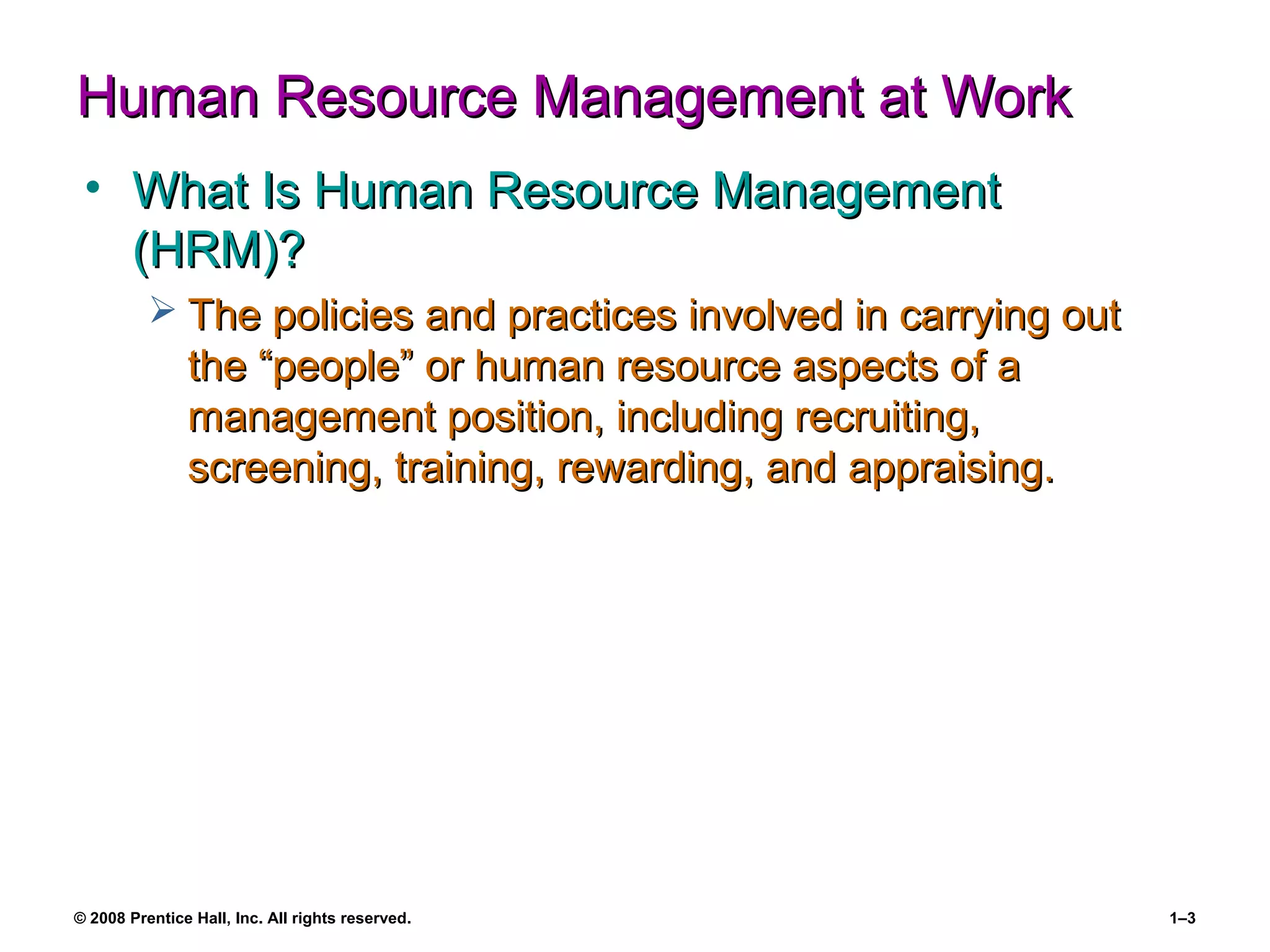 The strategic Role of HRM | PPT