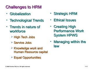 The strategic Role of HRM | PPT