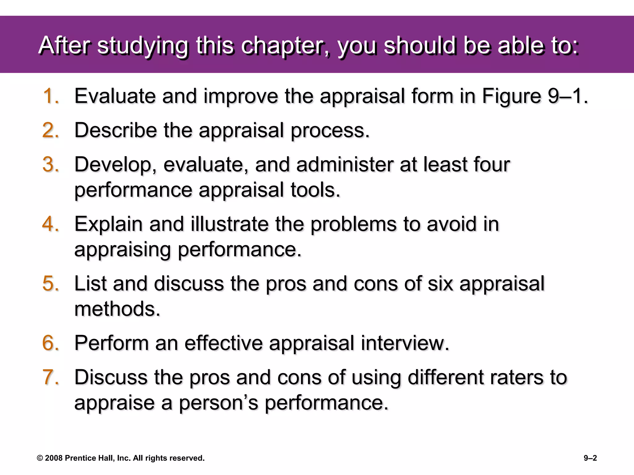 Dessler ch 09-performance management and appraisal | PPTX