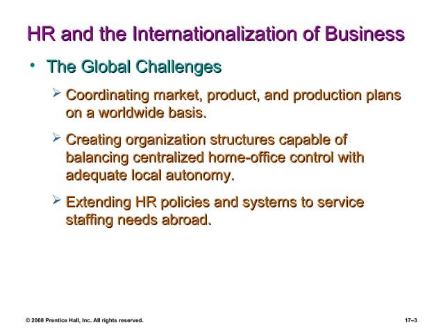 Dessler ch 17-managing global human resources | PPT