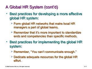 Dessler ch 17-managing global human resources | PPT