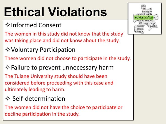 Diethylstilbestrol (DES) Ethical Violations | PPTX