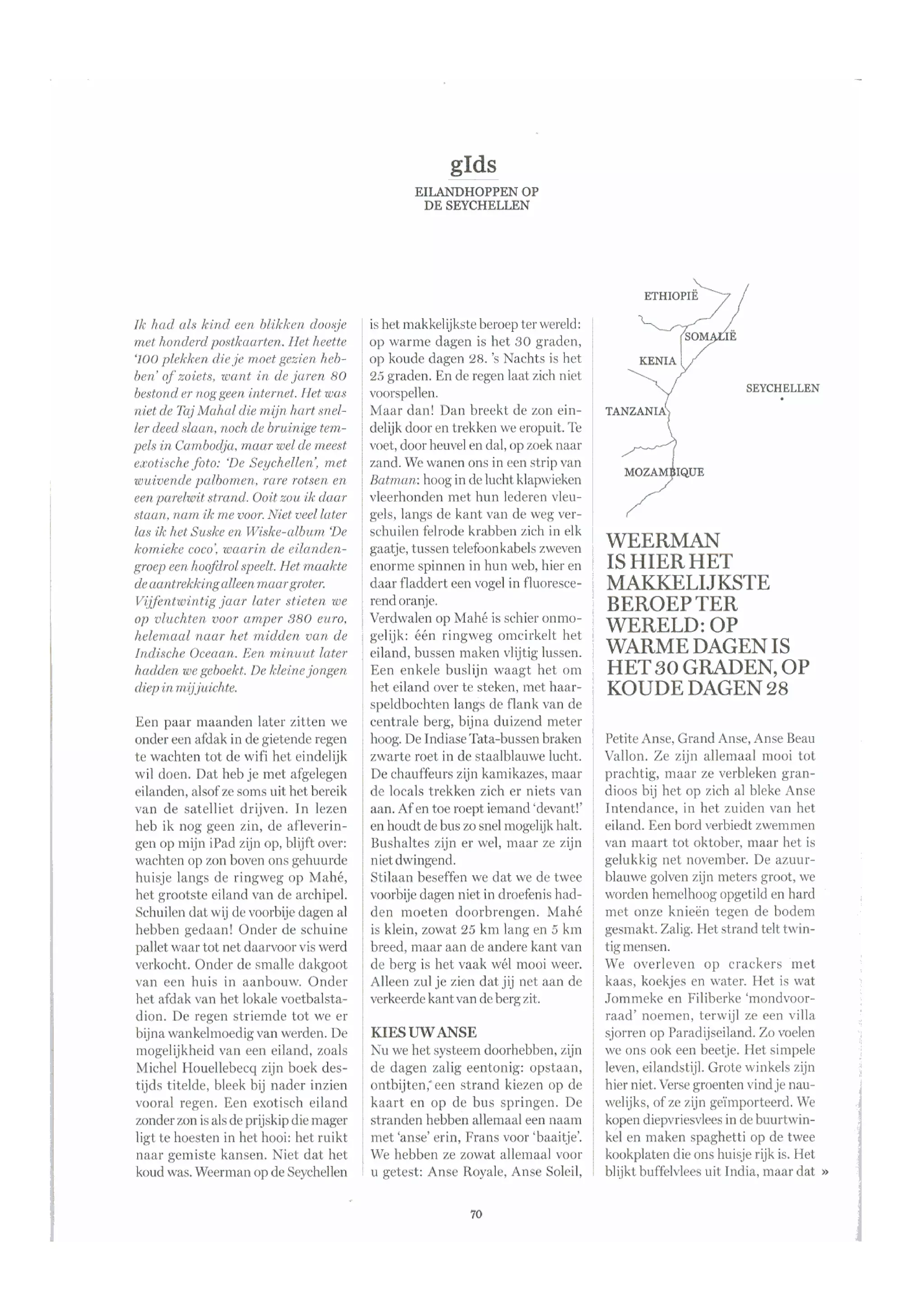 De Standaard Magazine Sainte-Anne Hotel | PDF